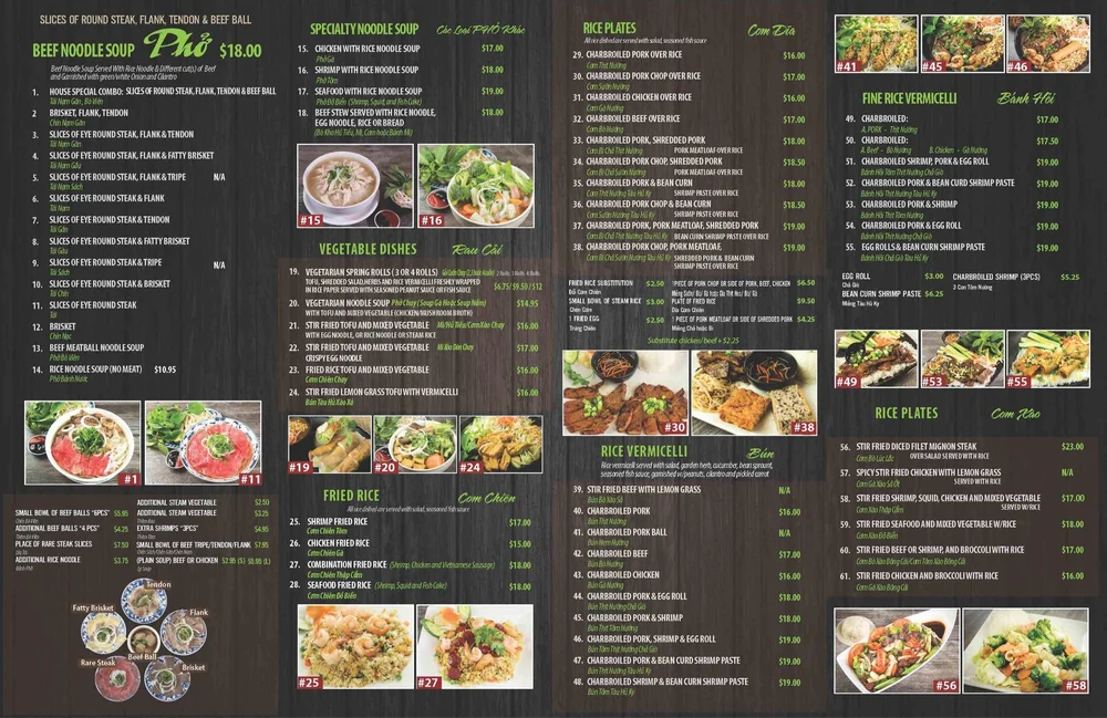 Menu — Pho Ha Plus Diamond