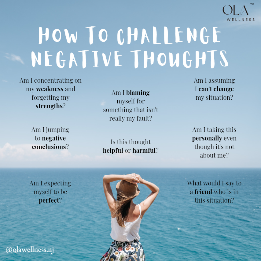 How to Challenge Negative Thoughts — Ola Wellness - Mental Health ...