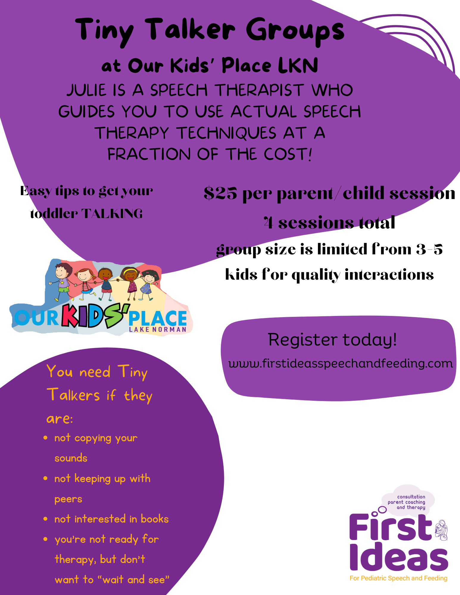 Services — First Ideas for Speech and Feeding -Speech and Feeding Therapy — Mooresville, NC