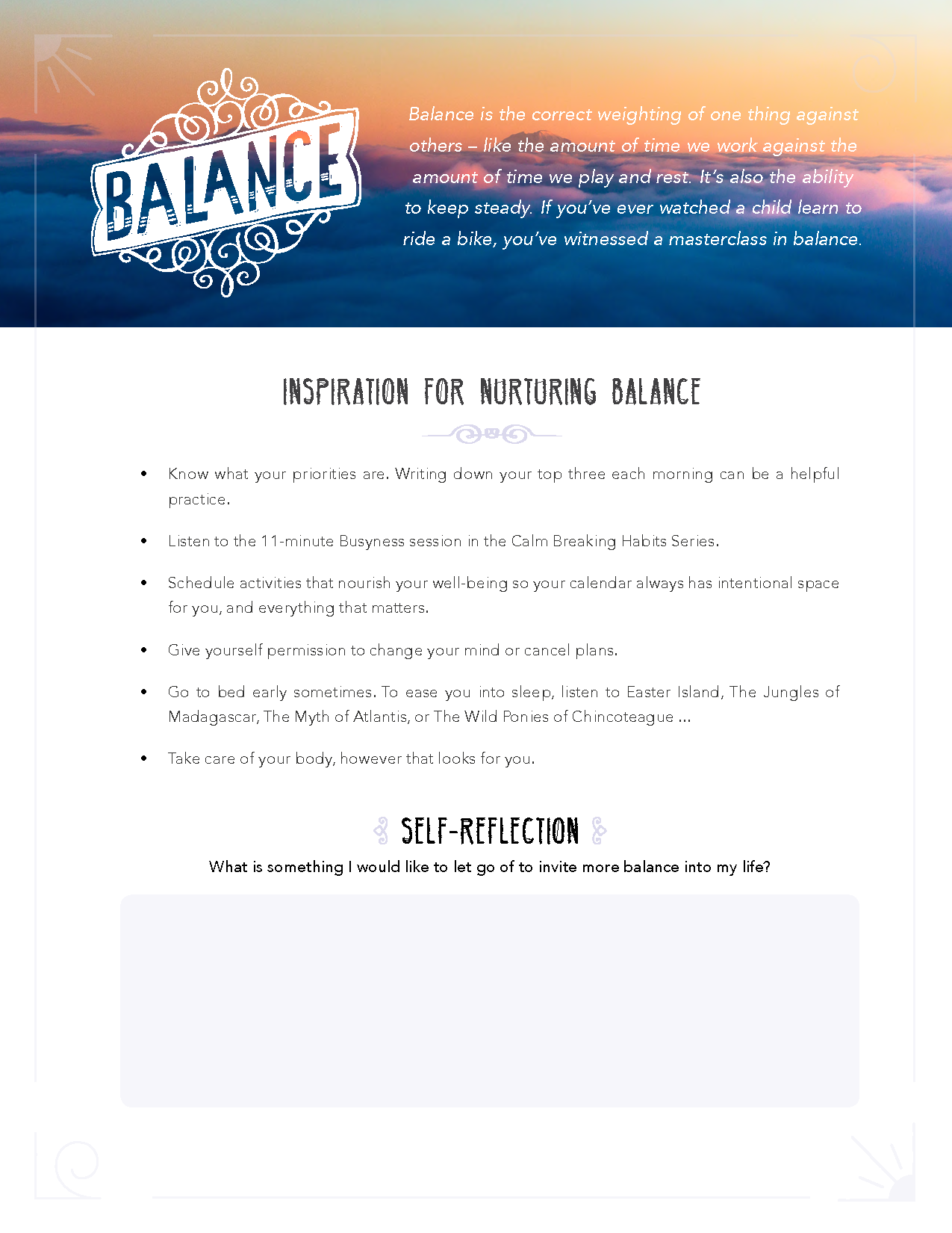 Calm Blog | Calm Intentions