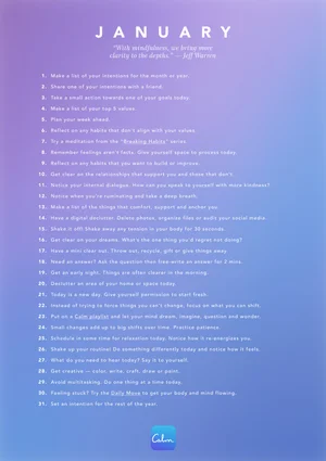 The Calm Calendar: Daily mindfulness prompts to support your wellbeing ...