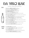 Menu | Explore Our Menu — Da Vinci