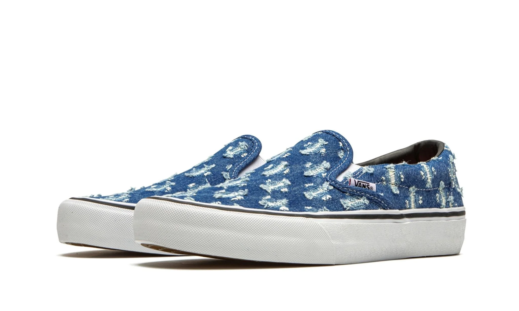 Vans Slip-On Pro "Supreme - Blue Hole Punch Denim" — Sneaker Sapphire