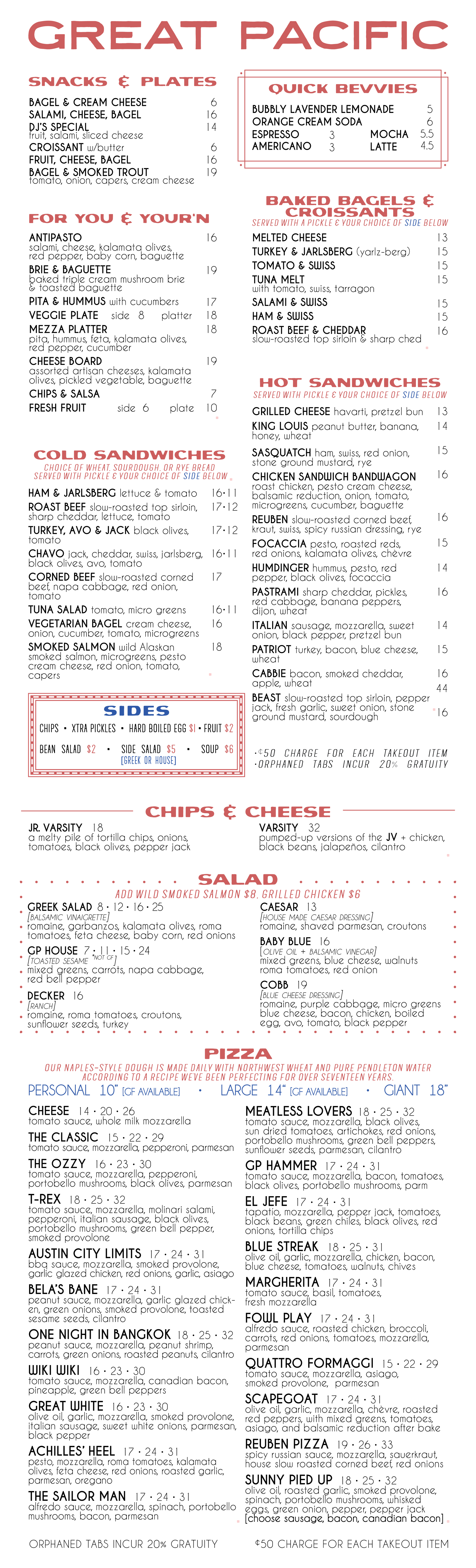 Menu 1 — GREAT PACIFIC