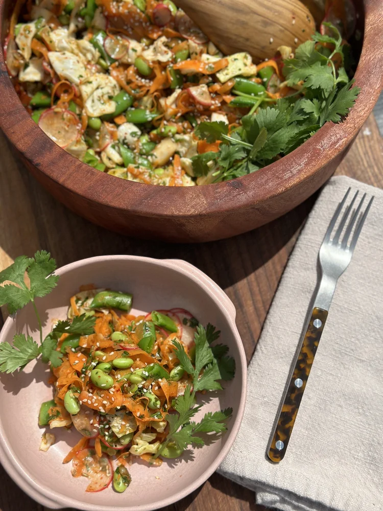 Crunchy Spring Veg with Gingery Sesame Dressing — REILLY MEEHAN