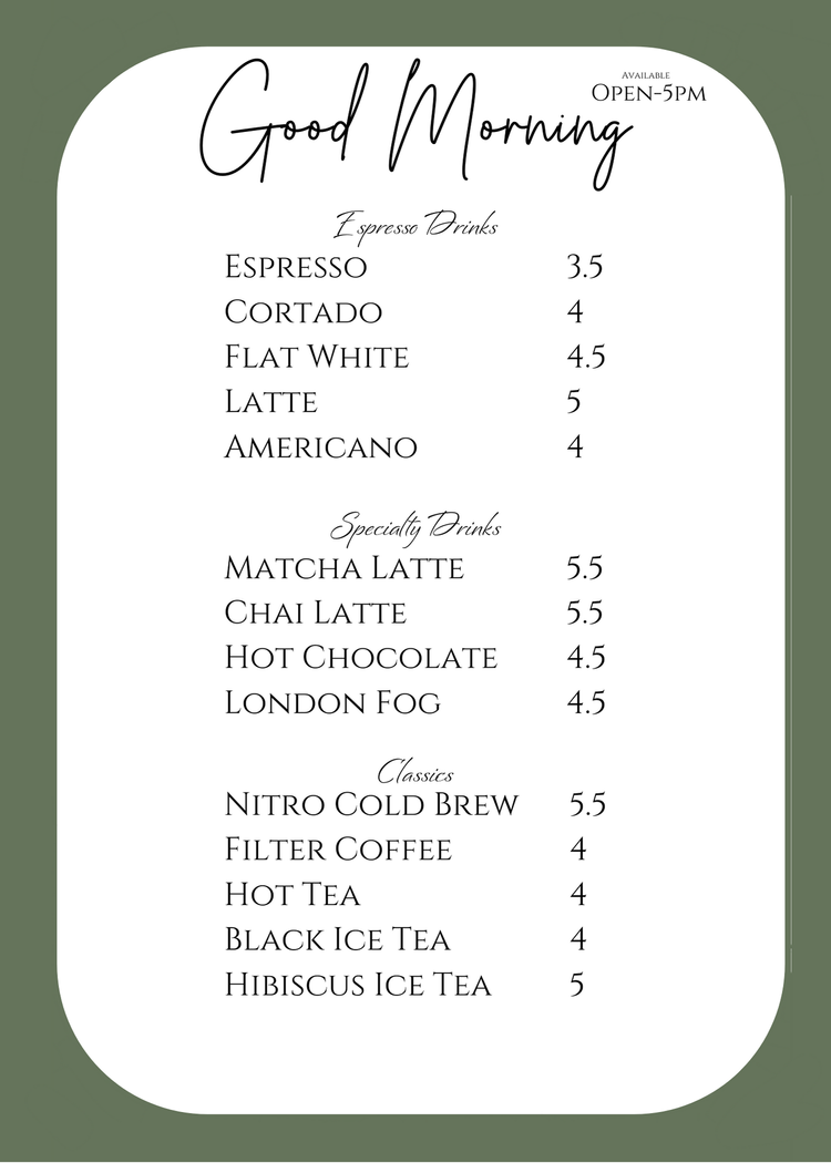 Menu 1 — Hello Darling