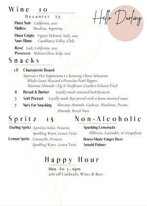 Menu 1 — Hello Darling