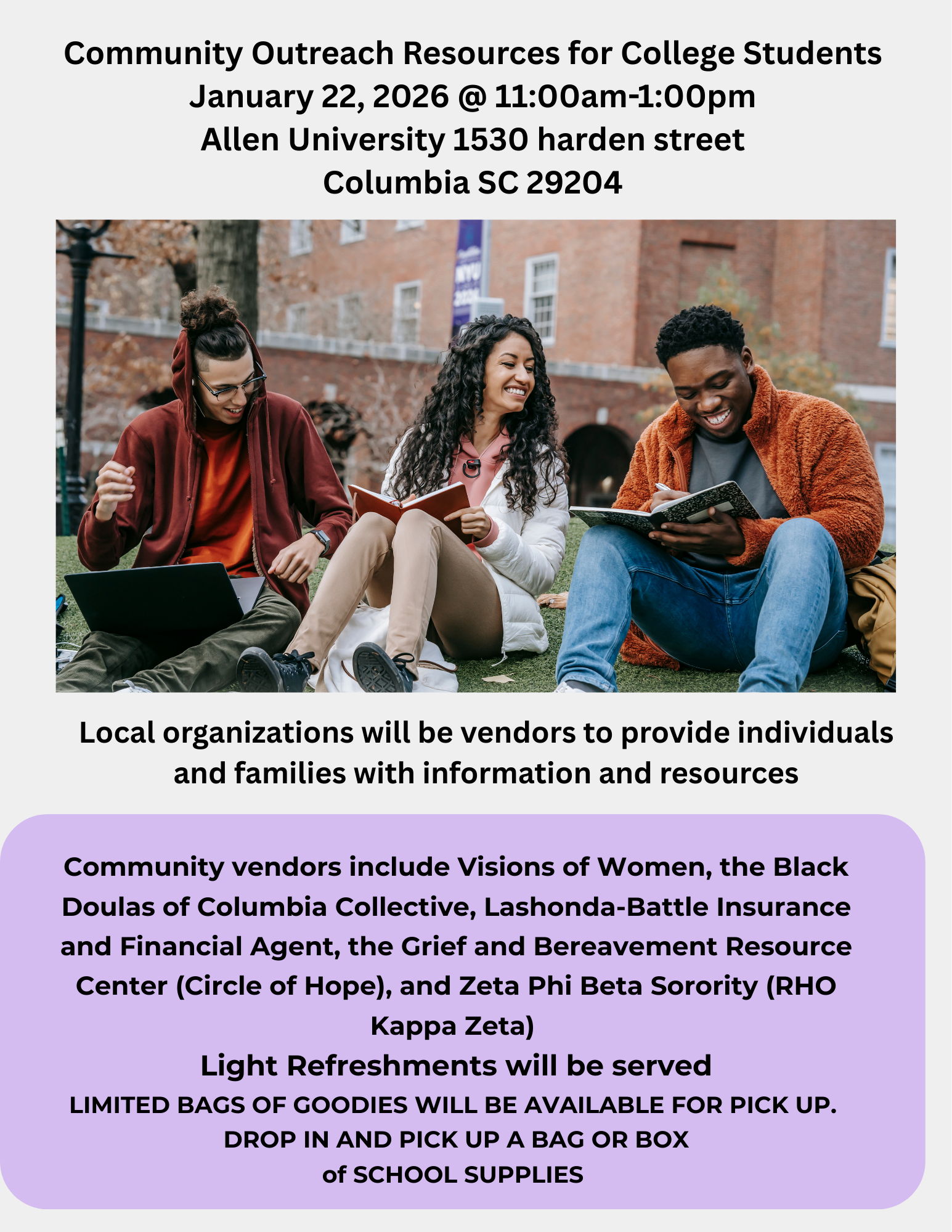 Community Outreach Resources for College Students — Black Doulas of ...