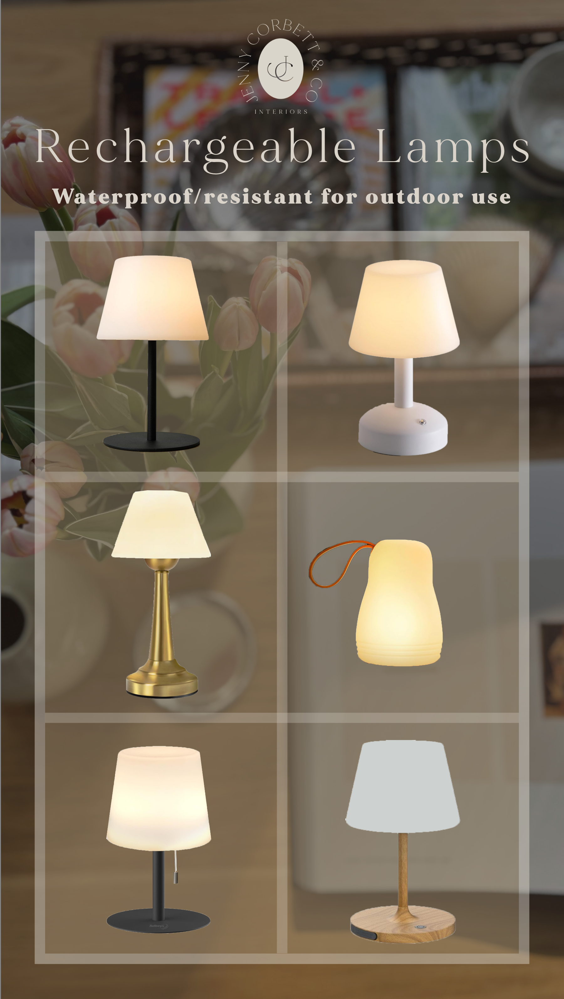 Rechargeable Lamps — Jenny Corbett & Co Interiors