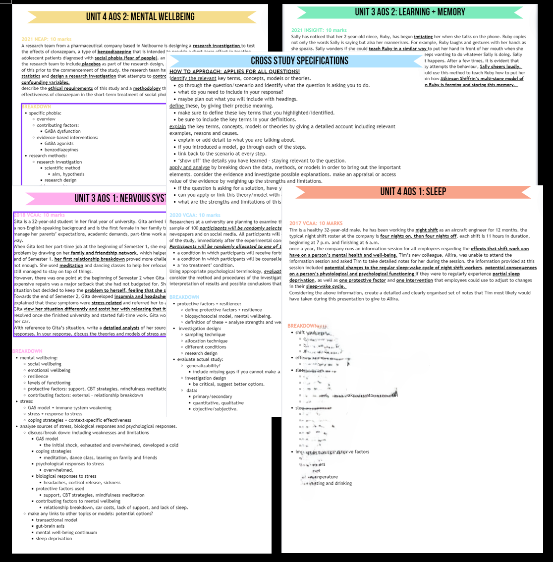 Psychology Extended Response — vcestudynotes