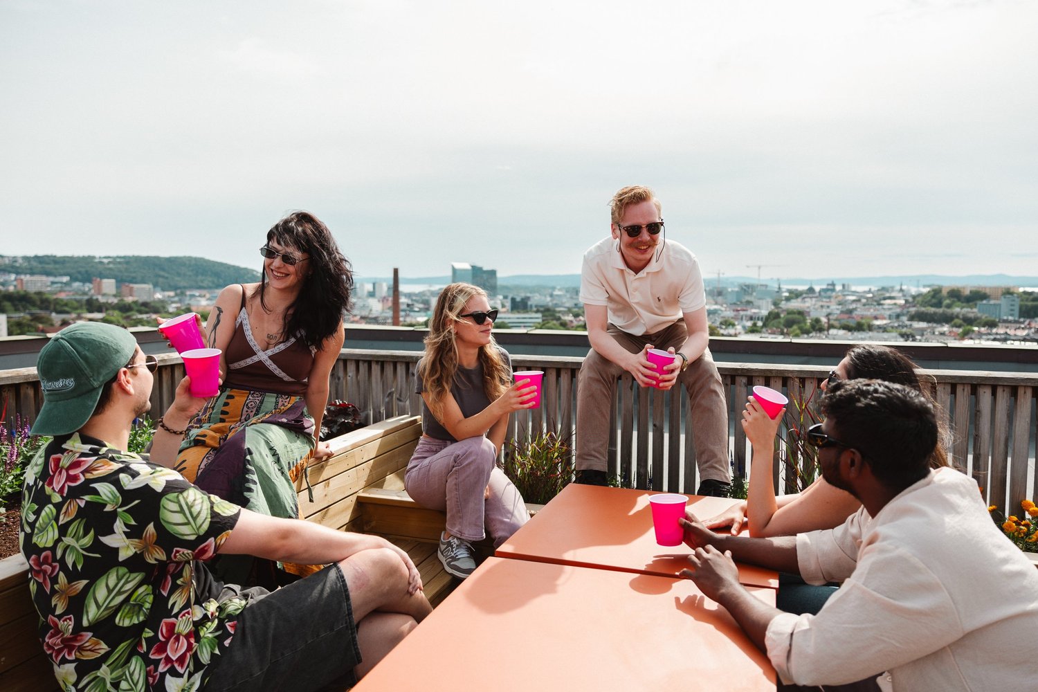 Rooftop terrace Grünerløkka — Bunks at Rode - Hostel in Oslo