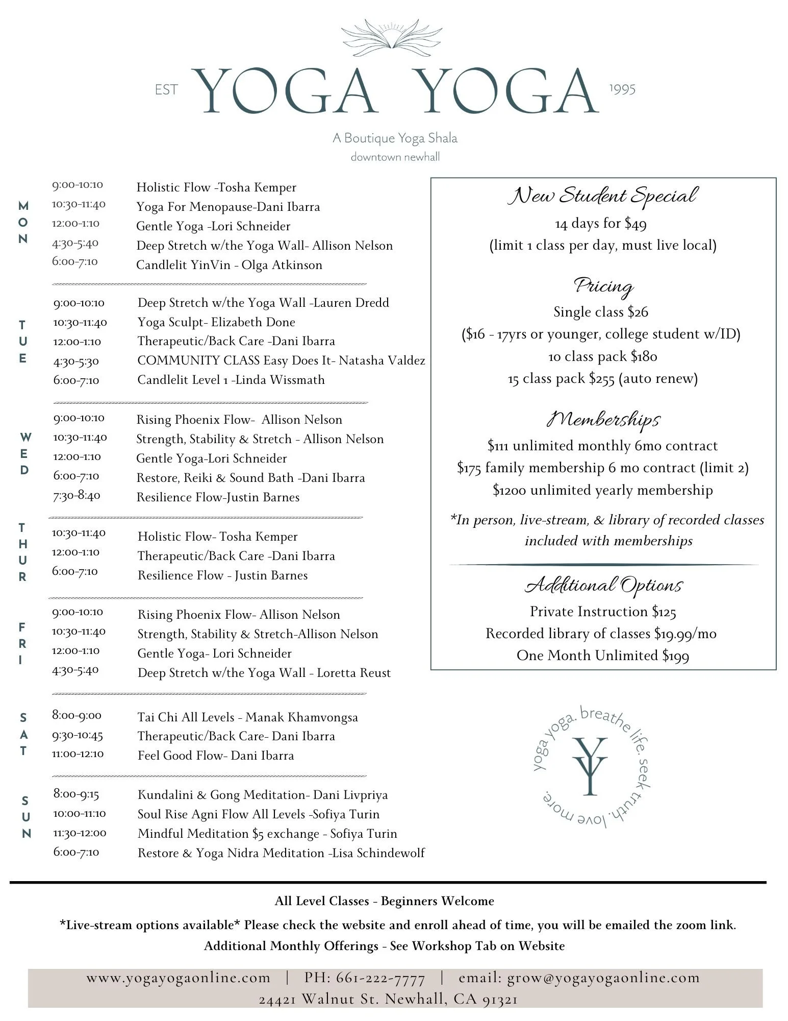 Classes — Yoga Yoga