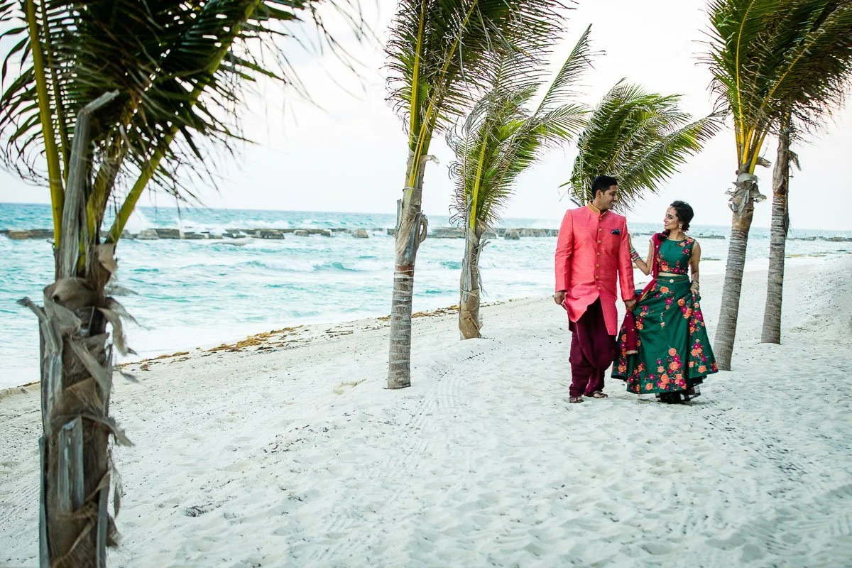 Indian Beach Wedding in Hotel Generations El Dorado Cancun Riviera Maya ...