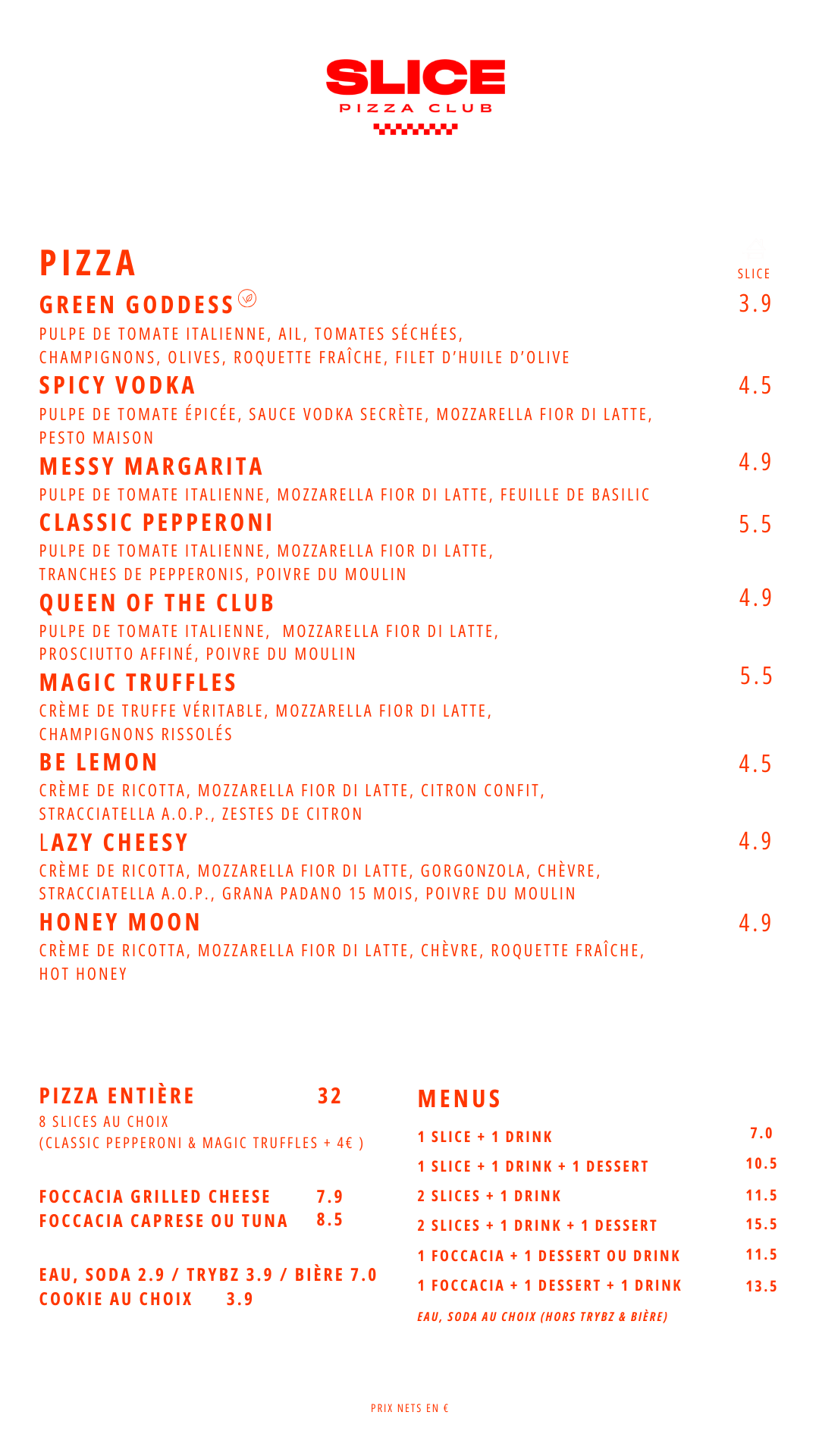 SLICE PIZZA CLUB | Les Pizzas de New York à Paris.