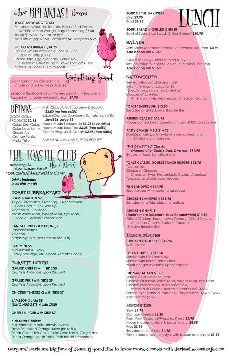 Menu — The Toast Cafe