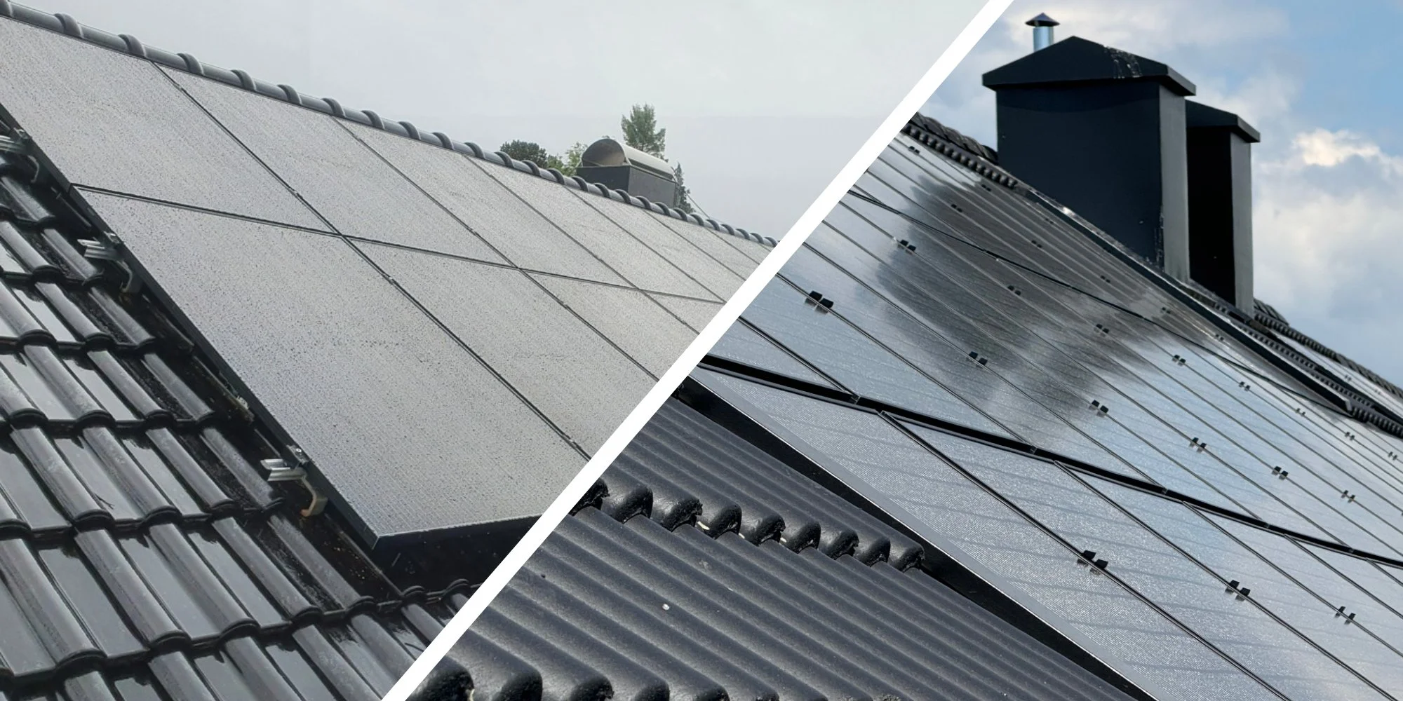 Forskjellen mellom utenpåliggende og integrerte solcellerpaneler. — Ecosol