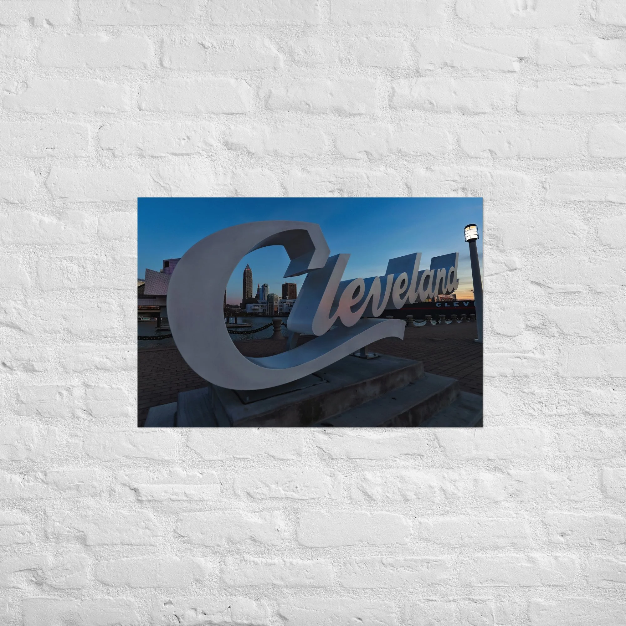 Cleveland Script Sunset - Poster — Big Picture Cleveland