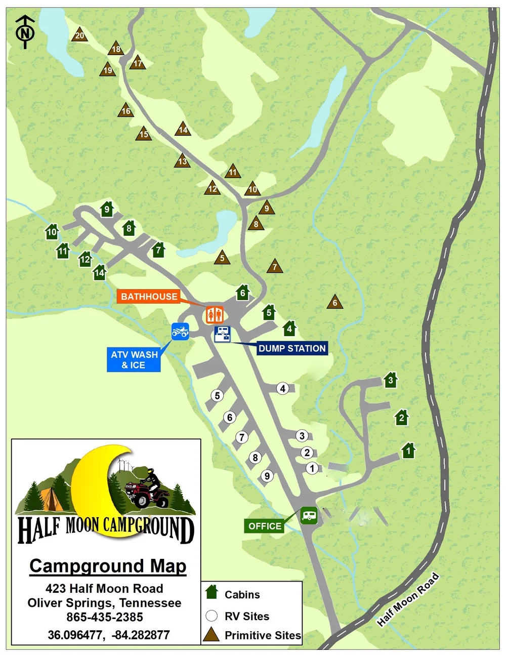Campground Map — Half Moon Campground