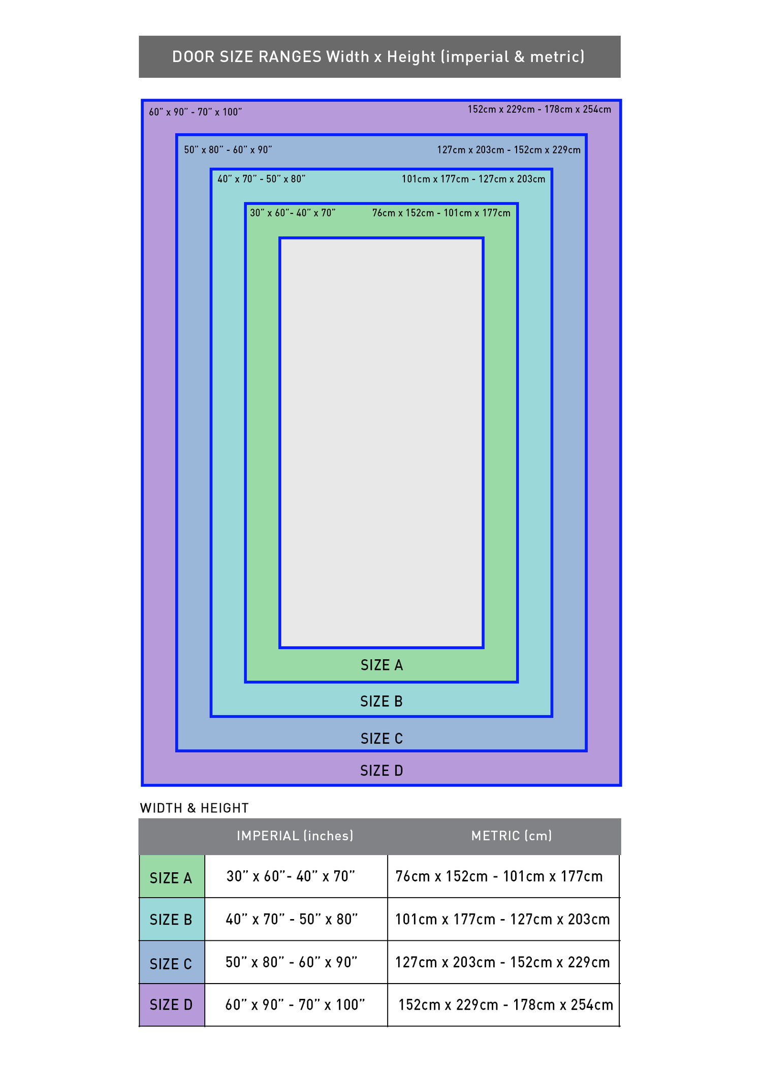 Door Size Chart — Saumarra