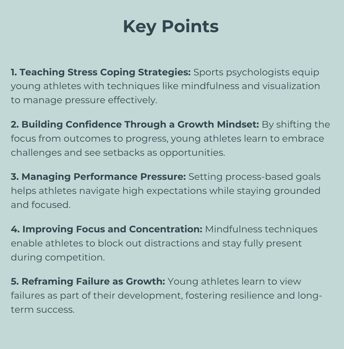 Building Mental Resilience in Young Athletes: How Sports Psychologists ...