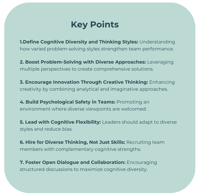 Cognitive Diversity: How Varied Thinking Styles Drive Team Innovation ...