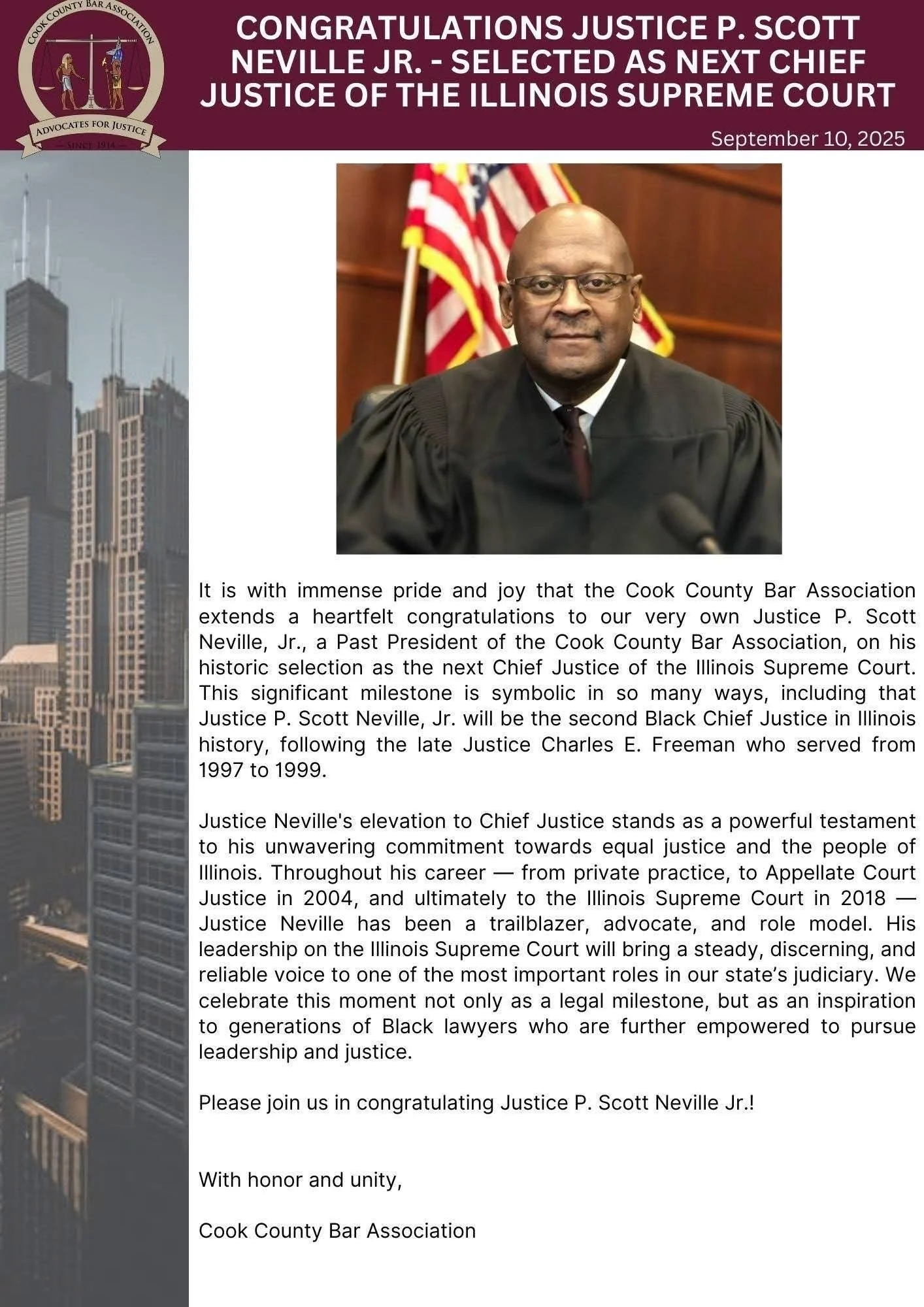 Cook County Bar Association | Advocates for Justice Since 1914