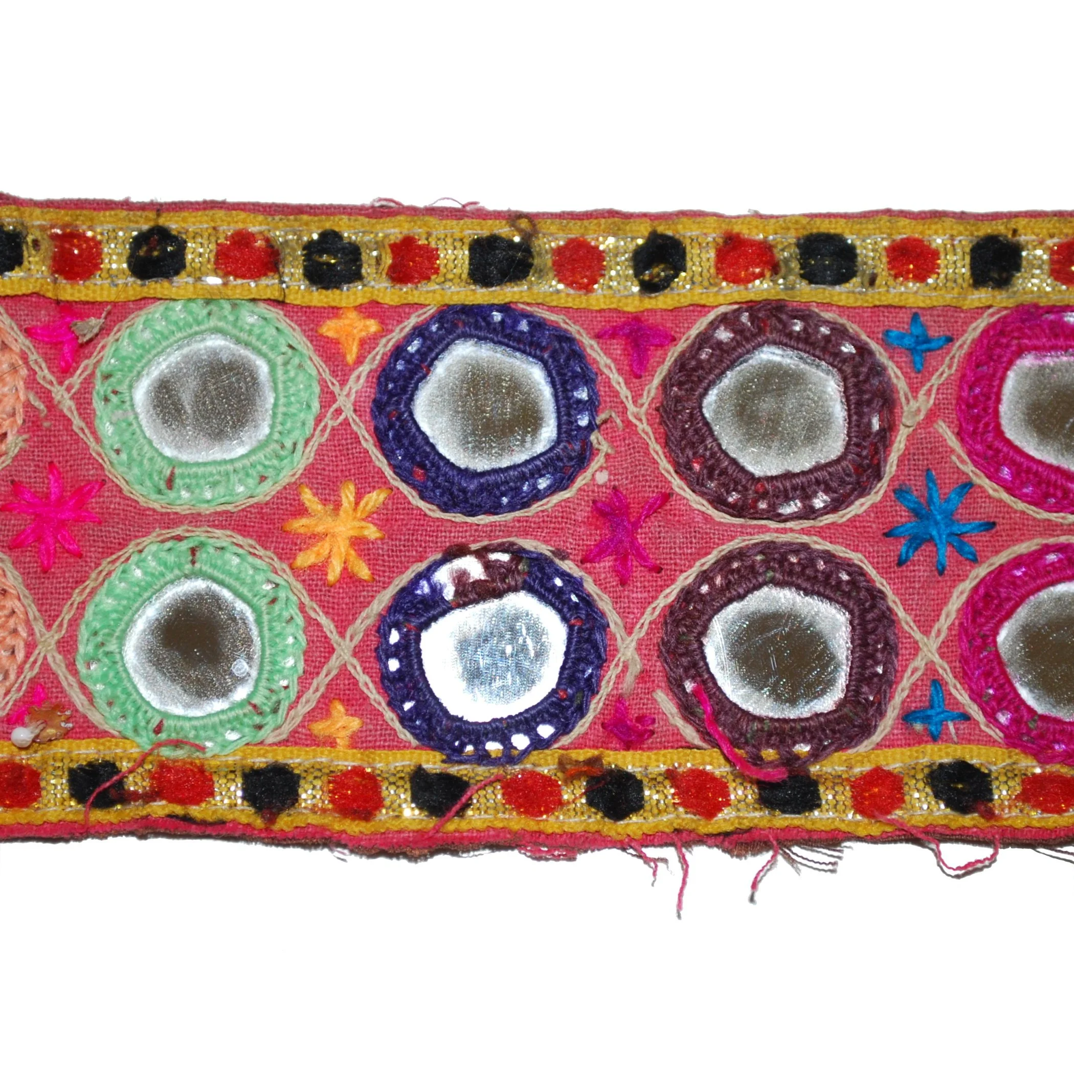 Banjara Tribal Mirror Textile - Vintage Shisha Mirror Patch — The Red Camel