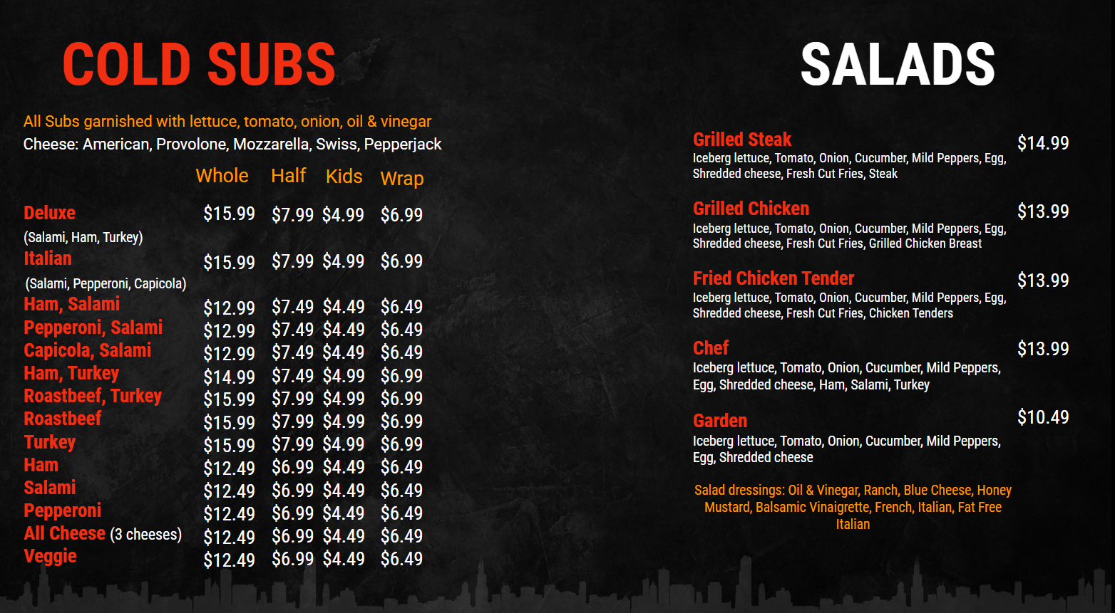 Menu 1 — Shaffer's Deli