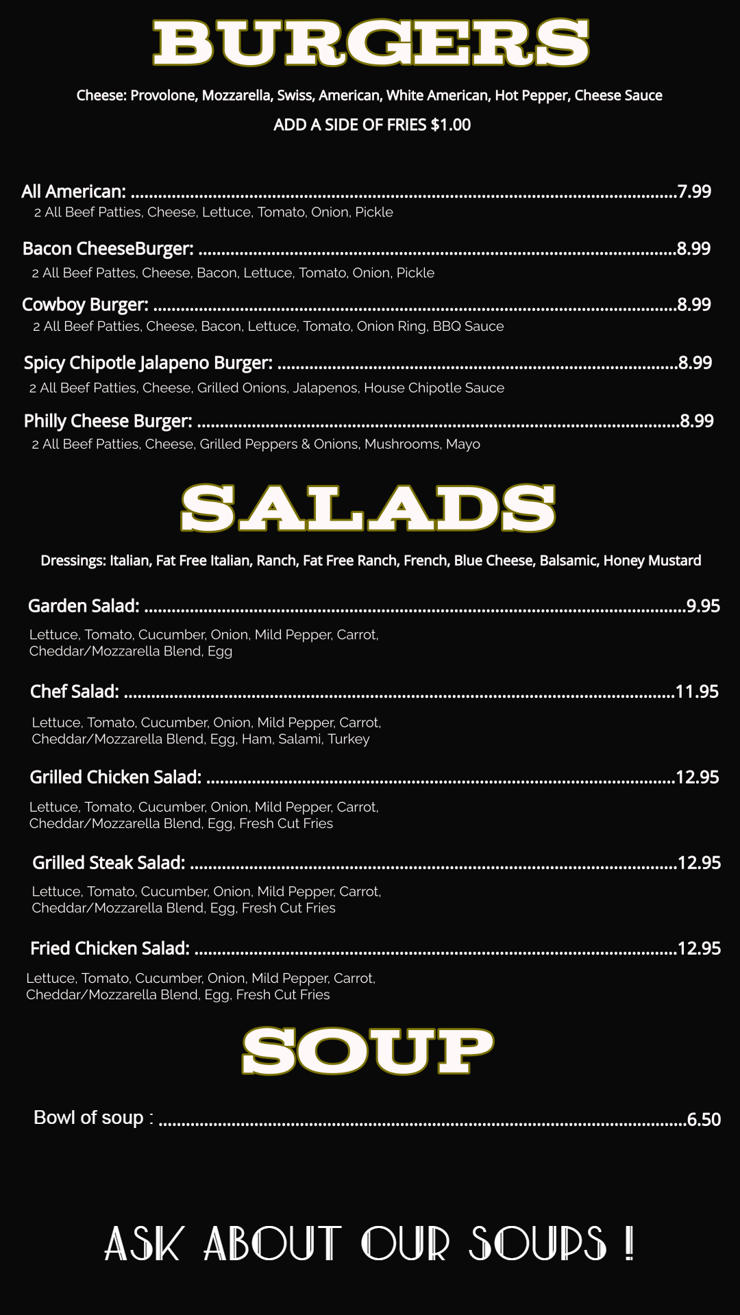 Menu 1 — Shaffer's Deli