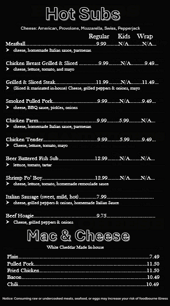 Menu 1 — Shaffer's Deli