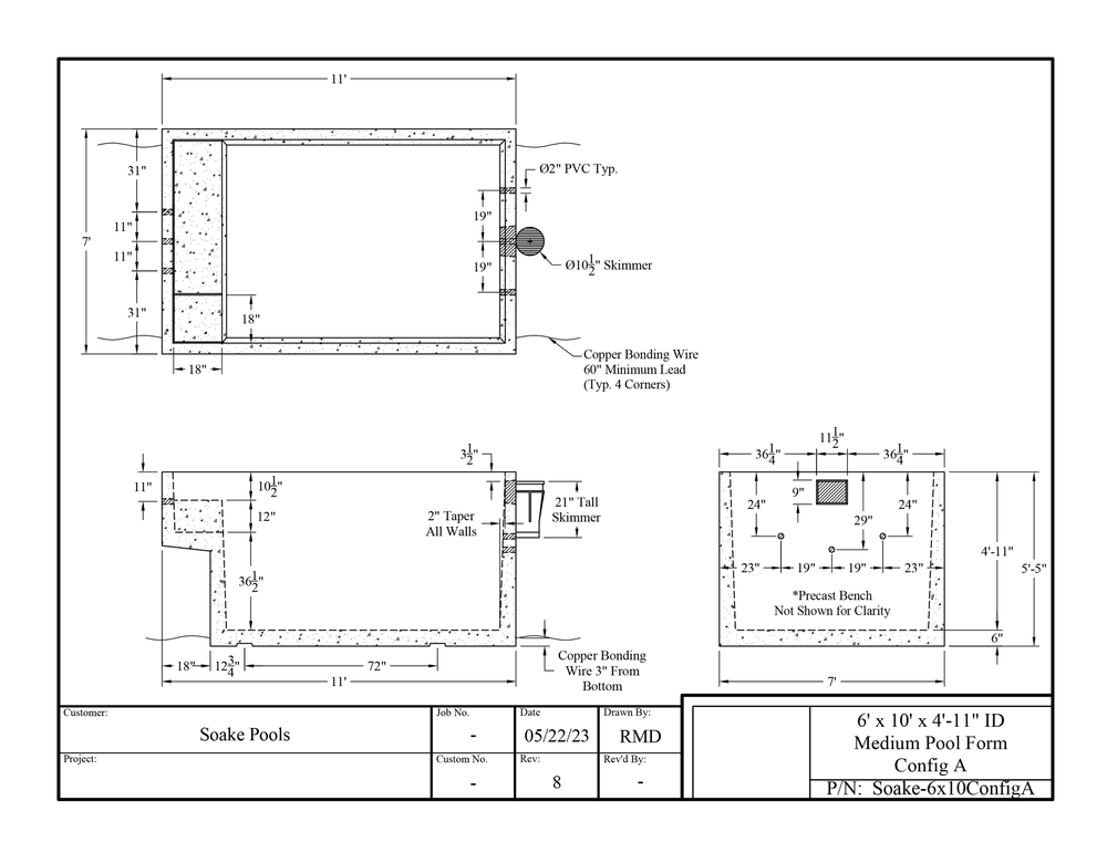 Medium Plunge Dimensions — Soake Pools
