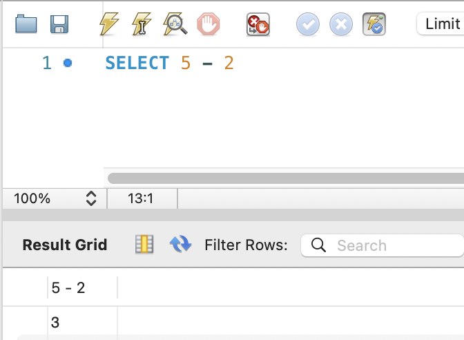 SUBTRACTION Operator - SQL — Data Trail Mix