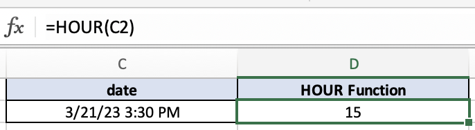 Hour Function Excel — Data Trail Mix 4619