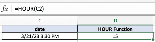 HOUR Function - Excel — Data Trail Mix