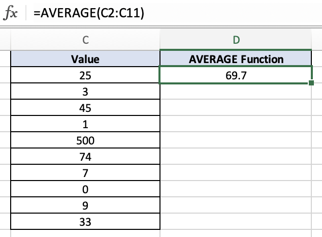AVERAGE Function - Excel — Data Trail Mix AVERAGE Function - Excel — Data Trail Mix