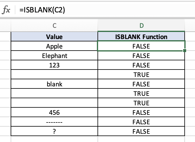 Isblank Function Excel — Data Trail Mix