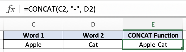 CONCAT Function - Excel — Data Trail Mix