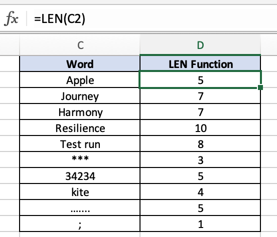Len Function Excel — Data Trail Mix