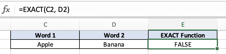 EXACT Function - Excel — Data Trail Mix EXACT Function - Excel — Data Trail Mix
