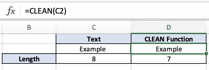 Clean Function Excel — Data Trail Mix 6648