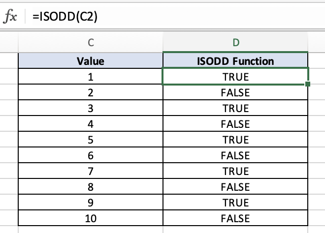Isodd Function Excel — Data Trail Mix