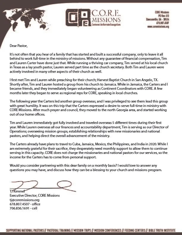 Carter Family — CORE Missions