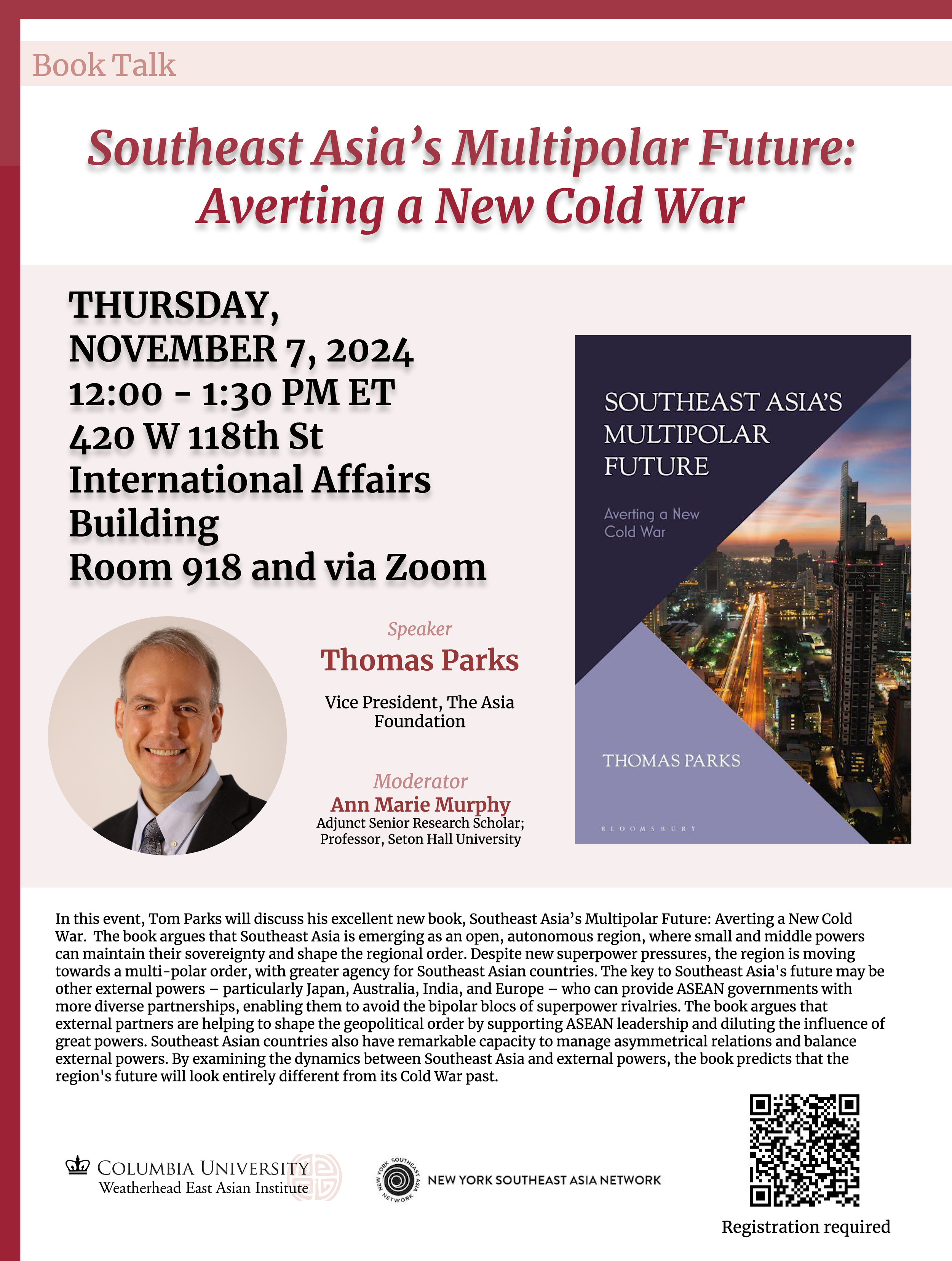 Southeast Asia’s Multipolar Future: Averting a New Cold War — New York ...