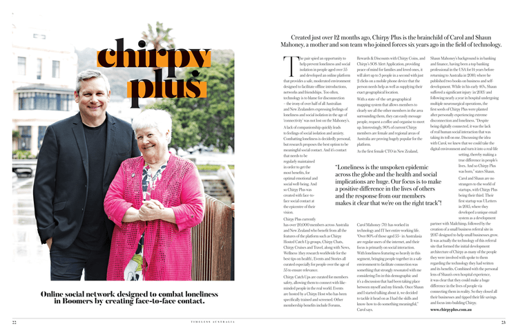 Chirpy Plus 50+ Friendship Community | Qantas Magazine