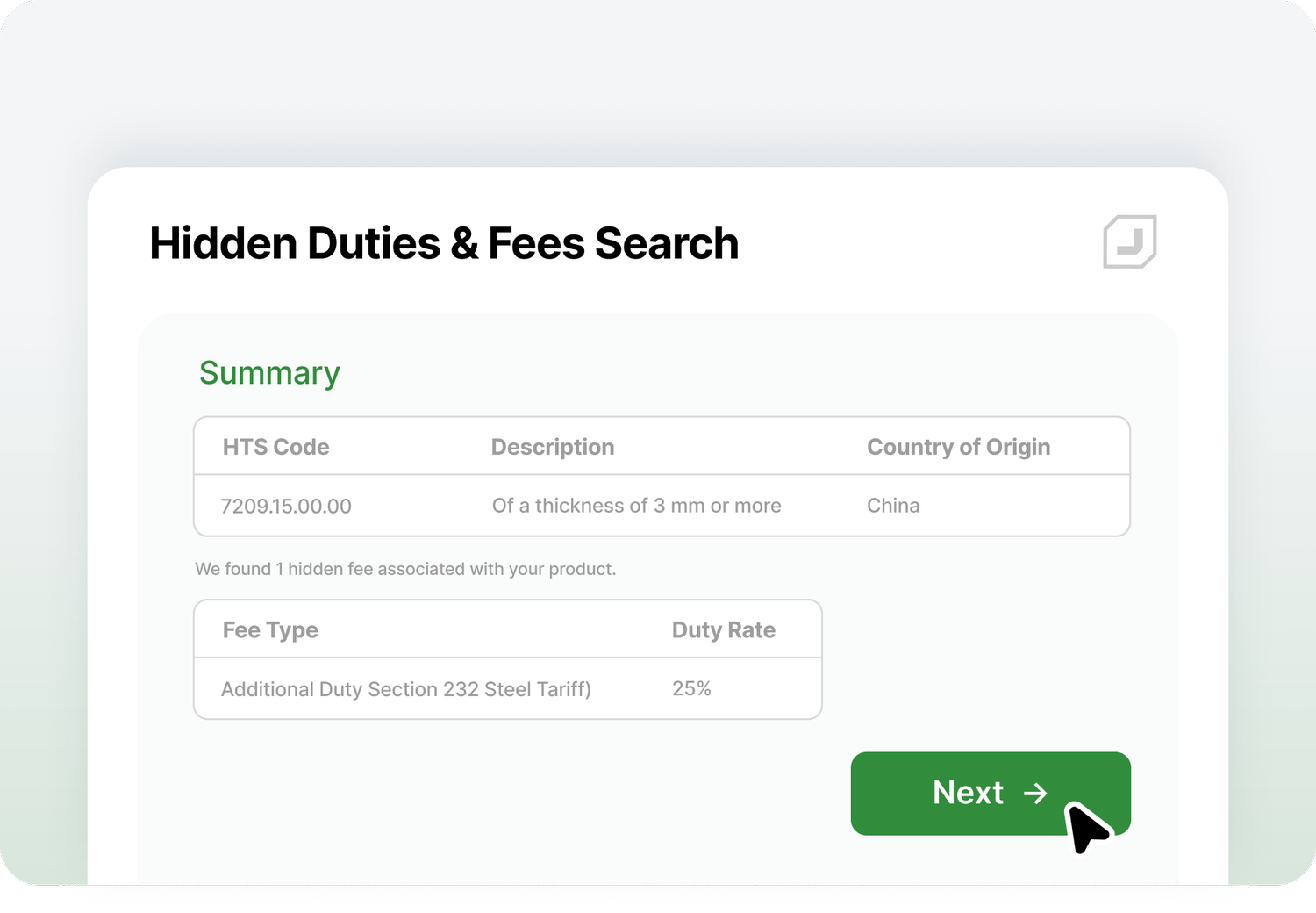 Financial Visibility for Customs Duties and Fees — Importal