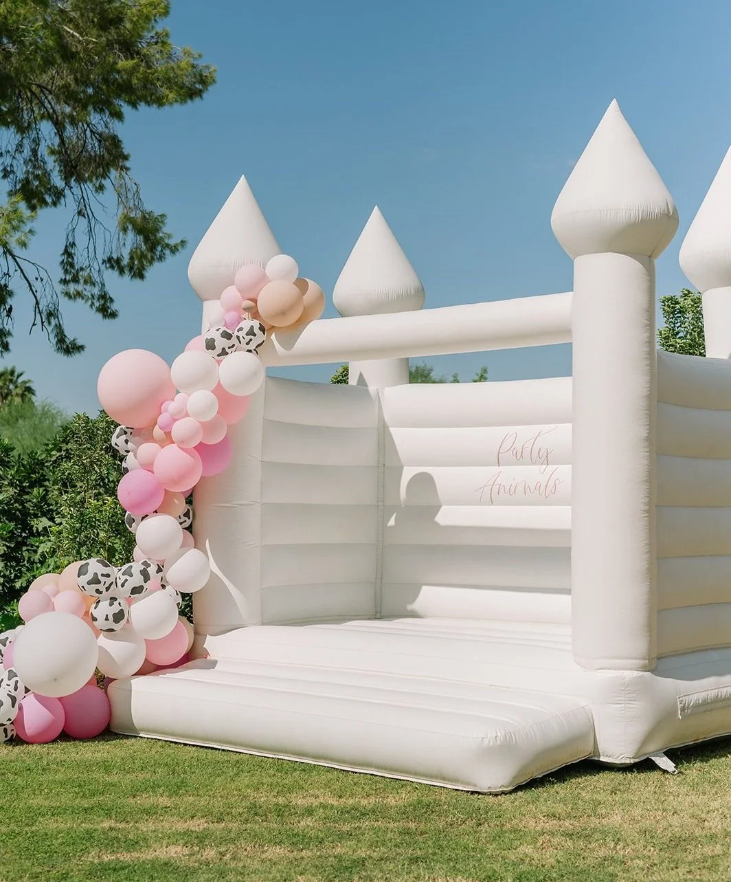 White Bounce House Rental Long Island