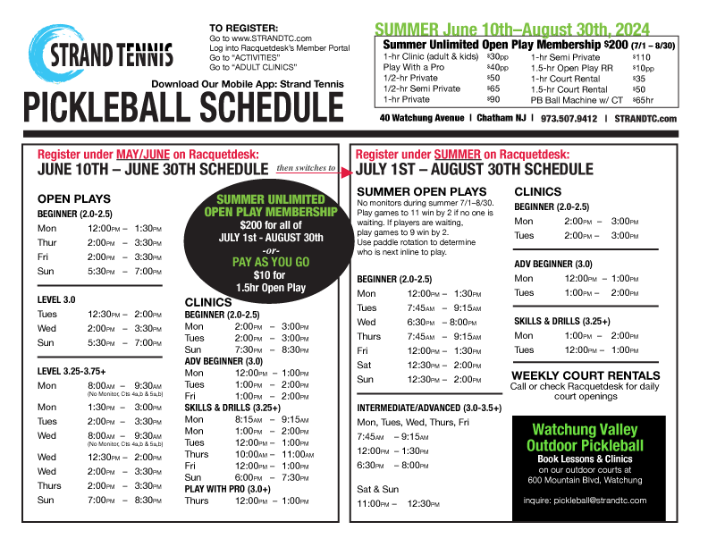 Our Pickleball Program — Strand Tennis Center