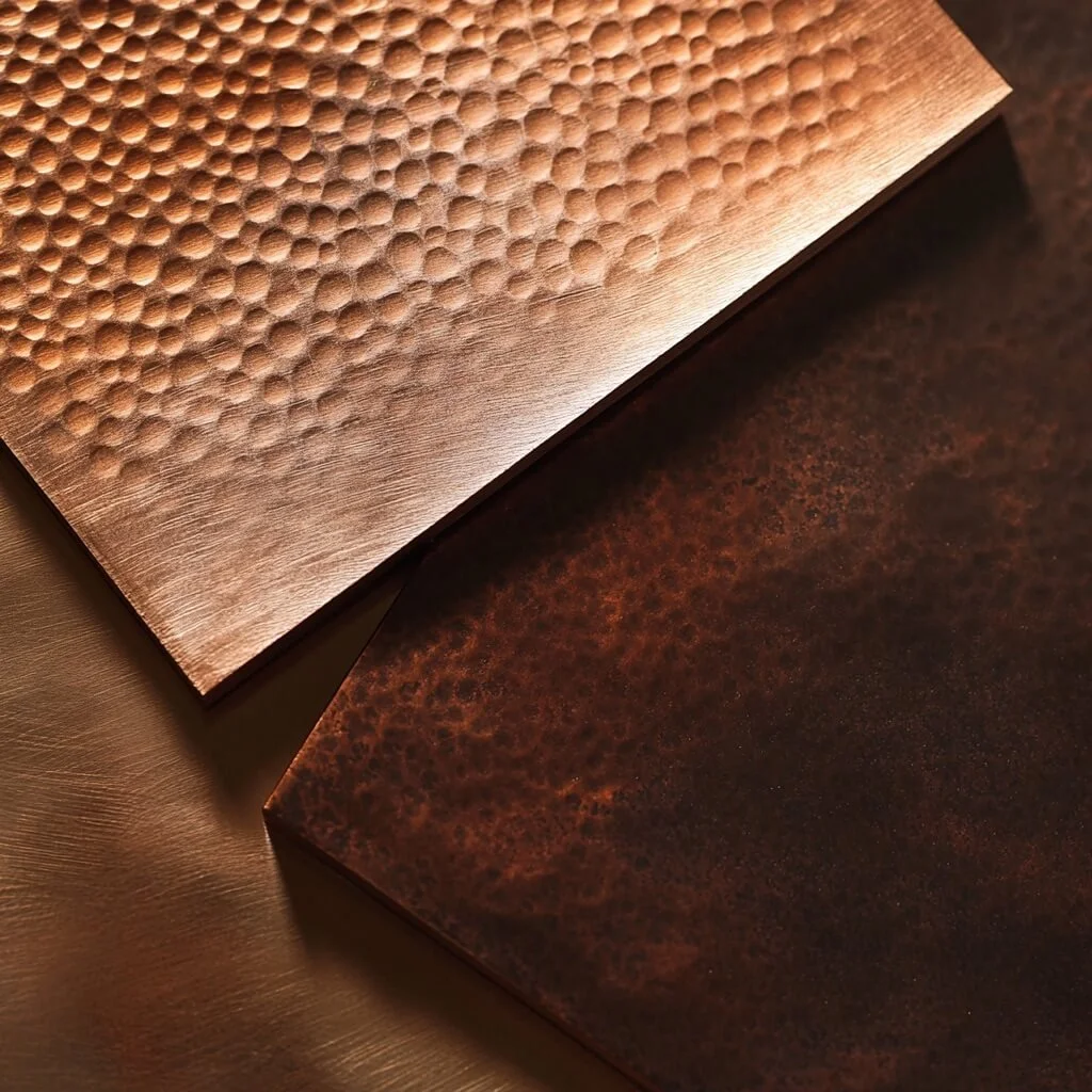 Hammered copper and brass — Home