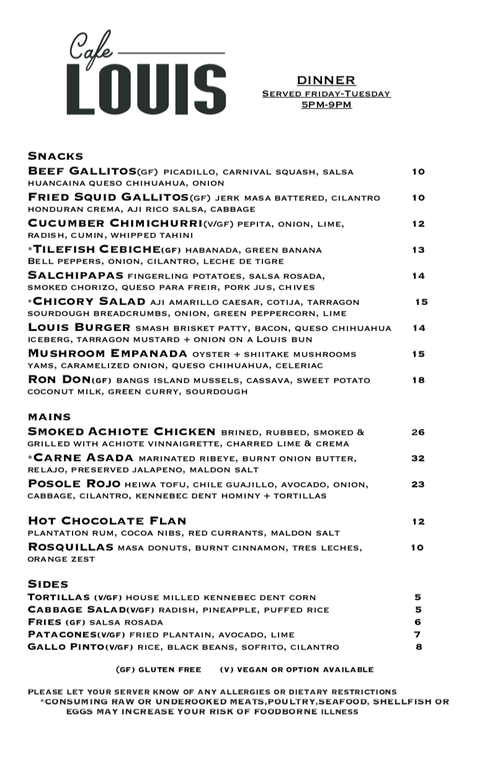 Menus — Cafe Louis (Copy)