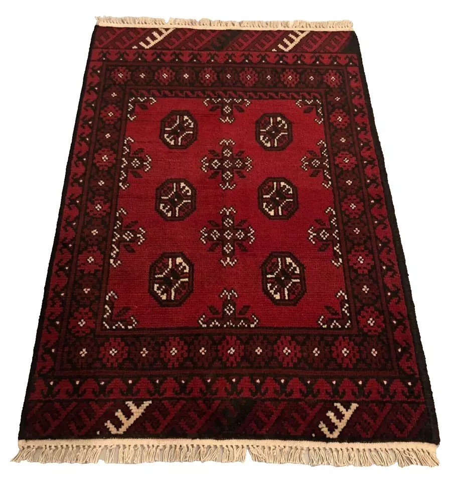 Handmade Afghan Aqcha Small Rug | 124 x 81 cm — Khorasan Rugs